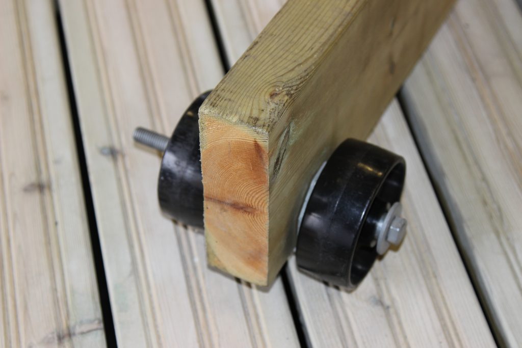 Gangway wheel, nylon 100 mm, Pair with installation accessories - A ...